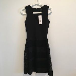 French Connection | Dresses | French Connection Black Pleated Lace ...